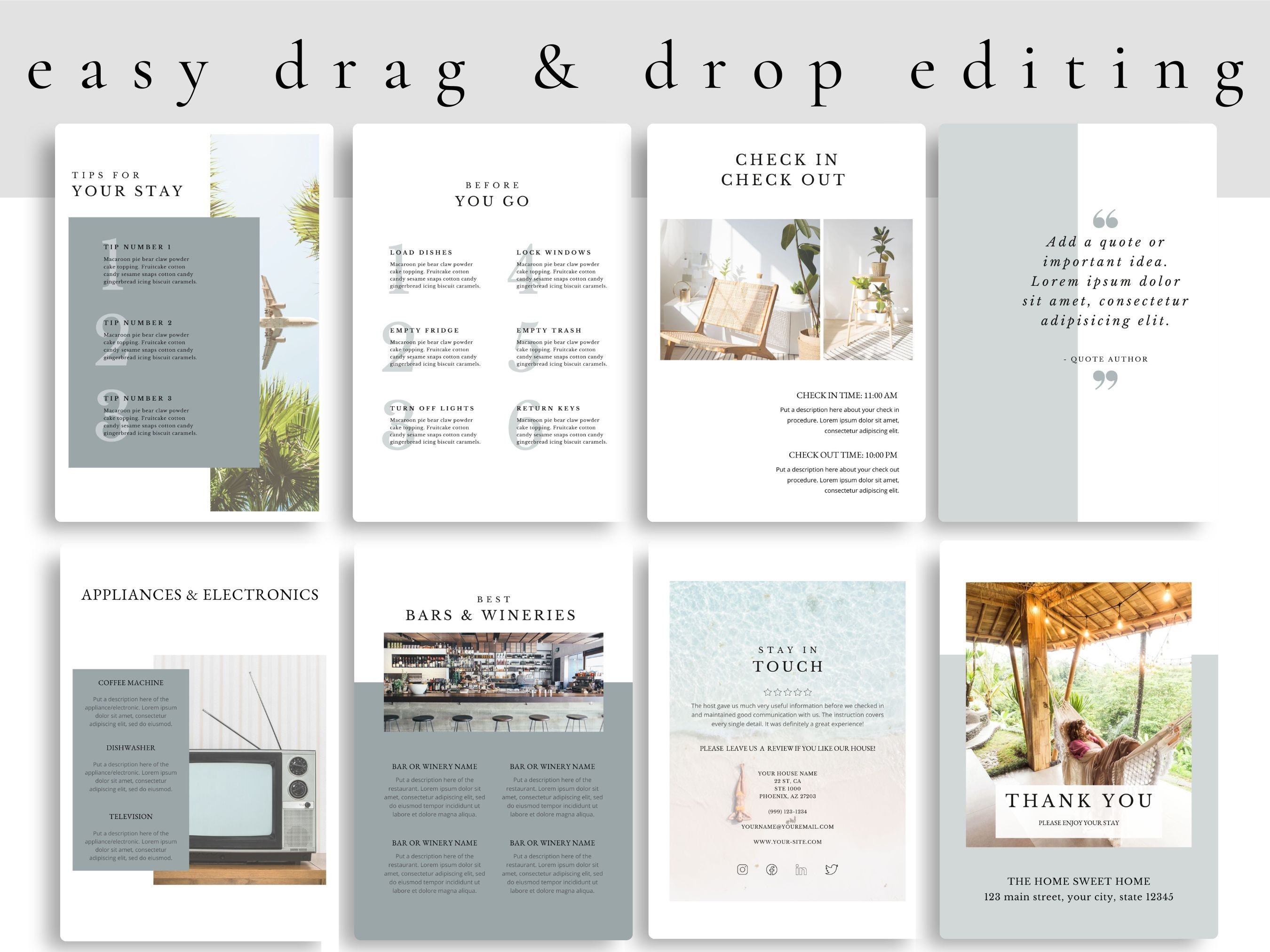 Airbnb Guidebook Template Welcome Book House Rules Book Short Term ...