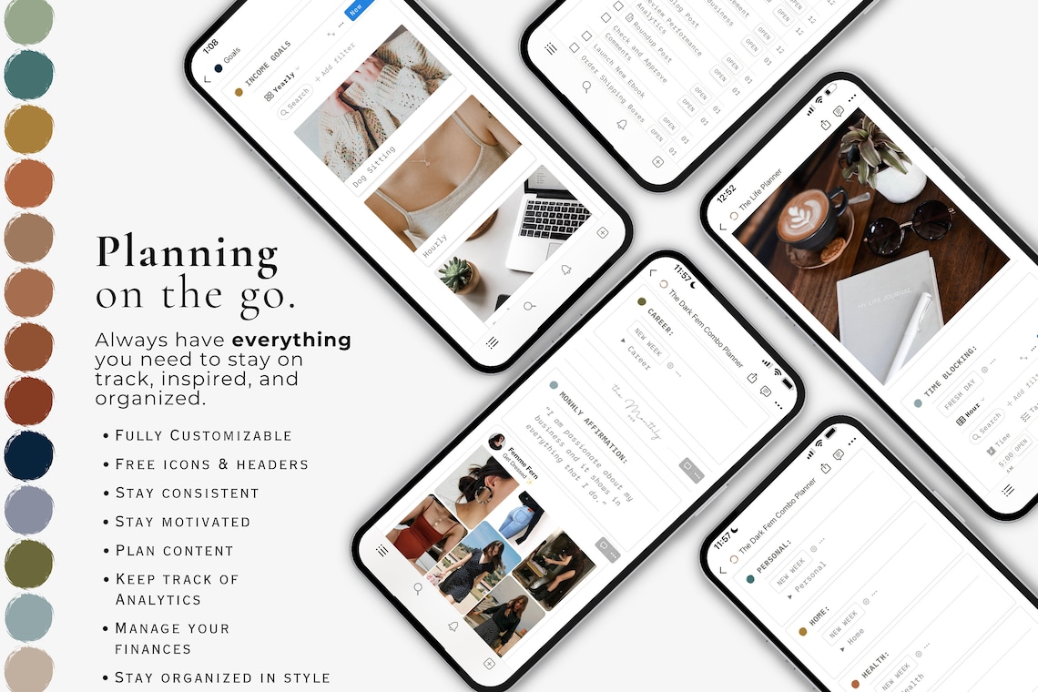 Notion Content Calendar | All in One Notion Content Planner Template ...