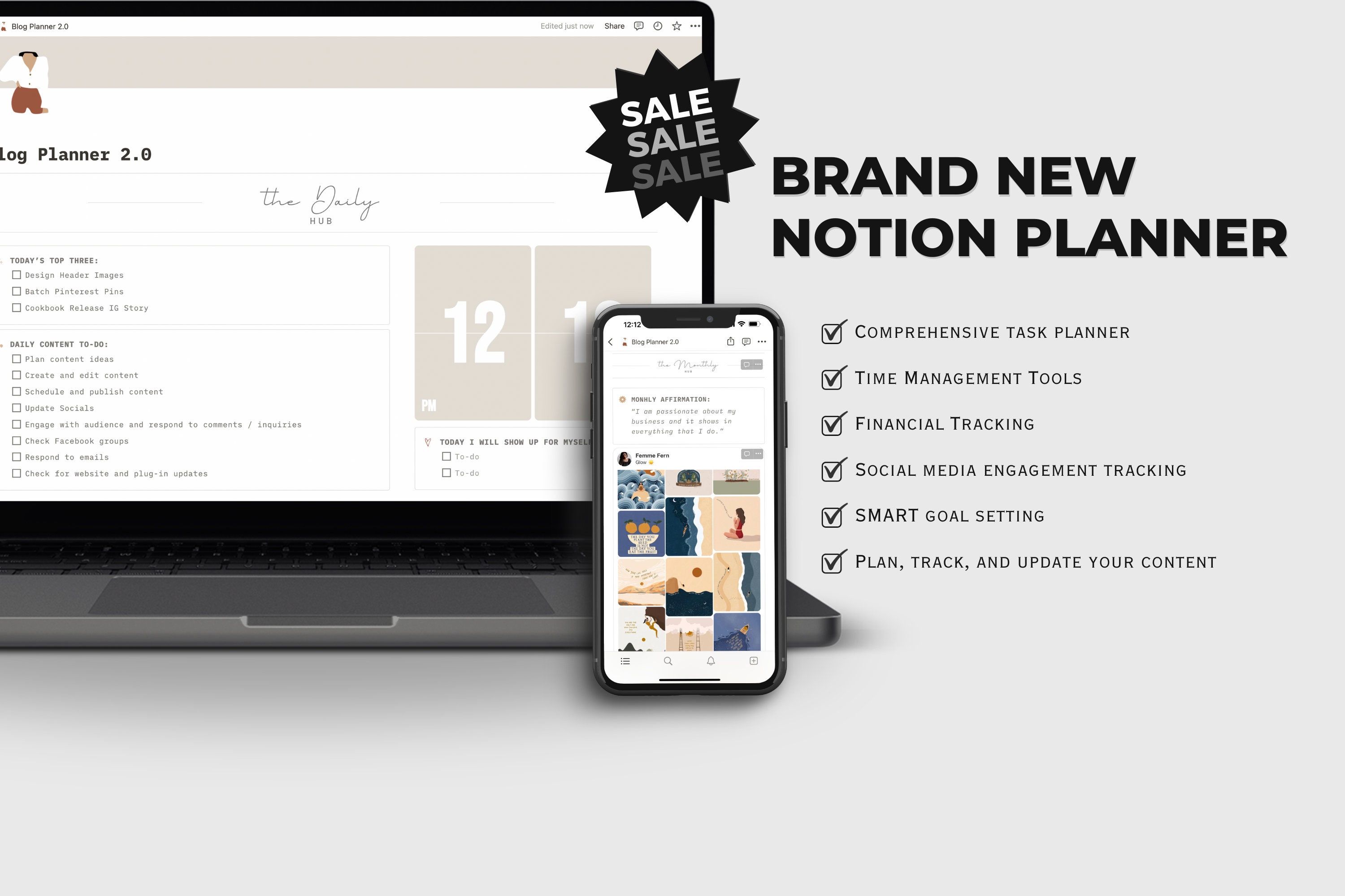 Blogger Notion Dashboard Notion Template Aesthetic Content Creation Notion Template Notion ...