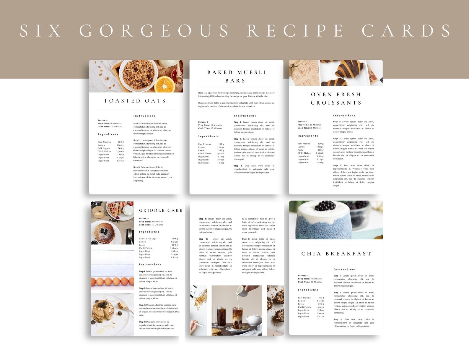 Olive Cookbook Template | Food Blogger Template | Unique Gift Idea ...