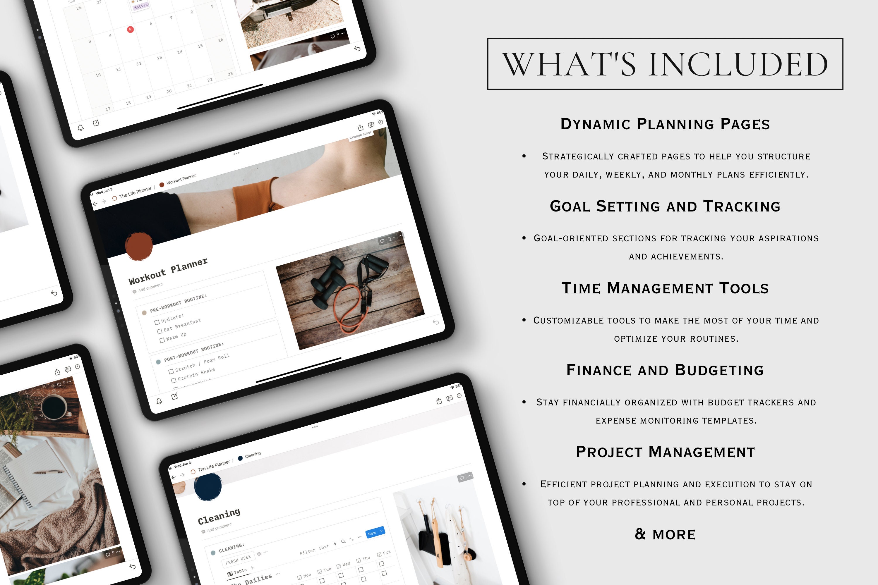 Dark Fem Aesthetic Notion Template Notion Daily Planner Dashboard ADHD ...