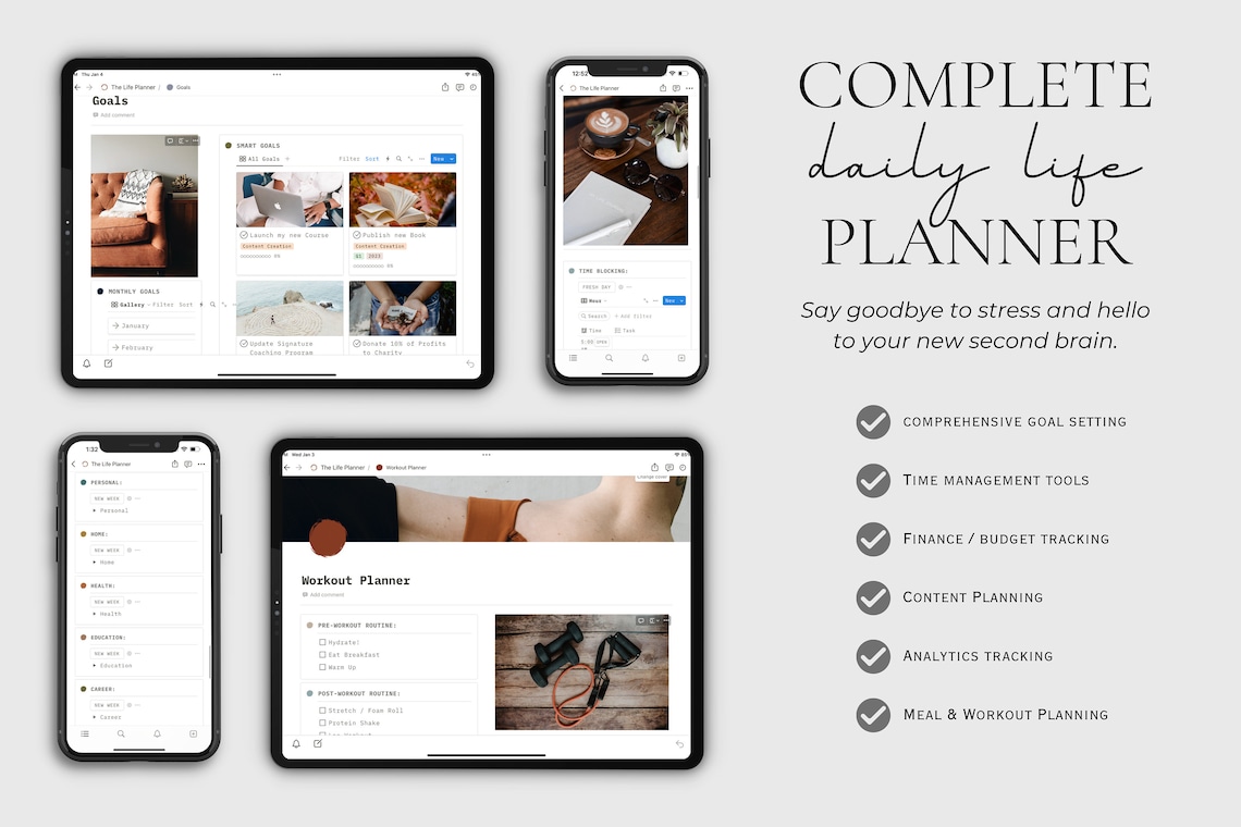 Notion Content Calendar | All in One Notion Content Planner Template ...