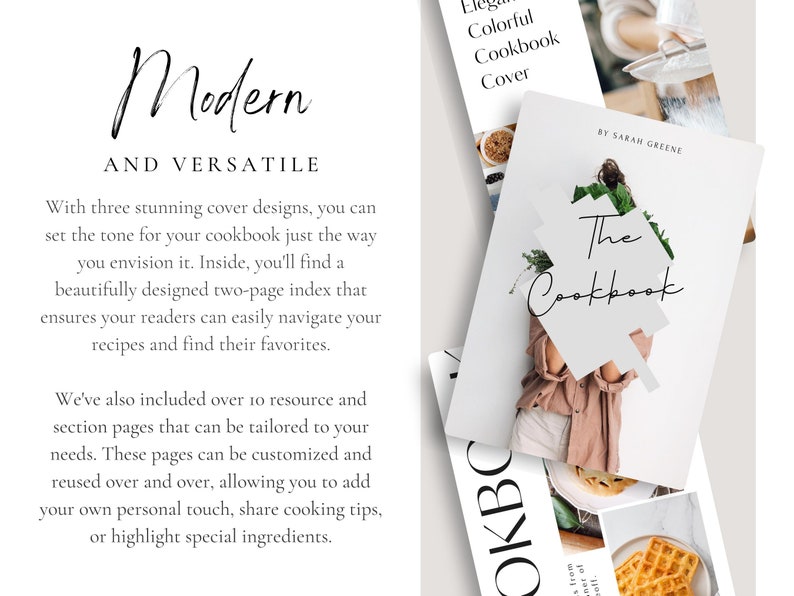 Colorful Cookbook Template | Editable Cookbook PDF Template | Food ...