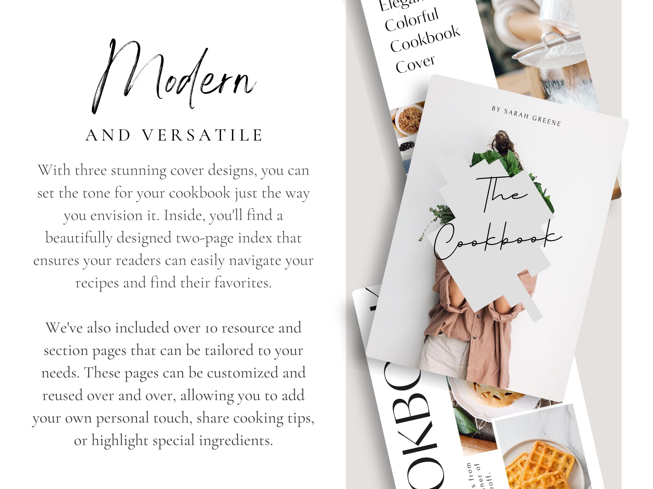 Colorful Cookbook Template Editable Cookbook Pdf Template Food Blogger Email Marketing