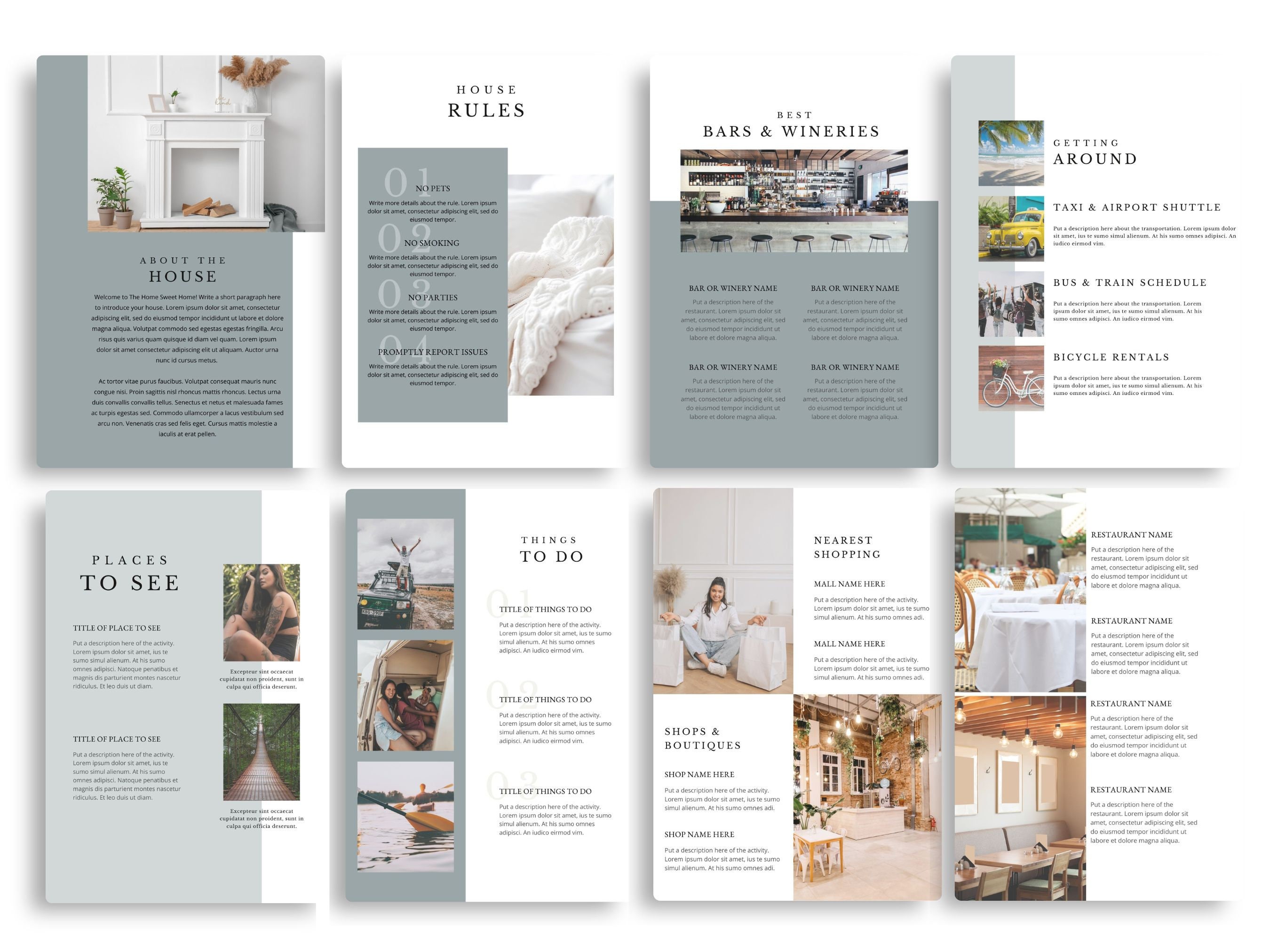 Airbnb Guidebook Template Welcome Book House Rules Book Short Term ...