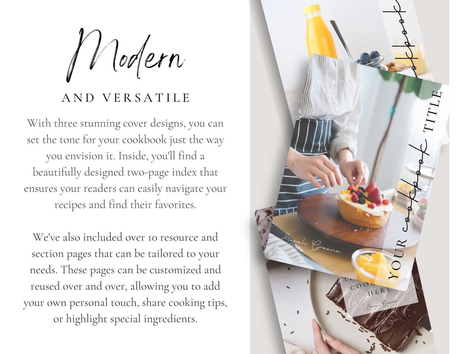 Olive Cookbook Template | Food Blogger Template | Unique Gift Idea ...