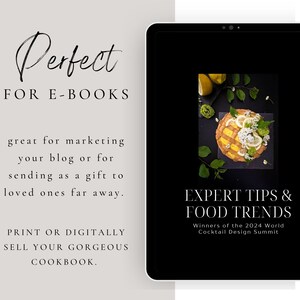 Modern Black Cookbook Template | Food Blog Template | Dark Food ...