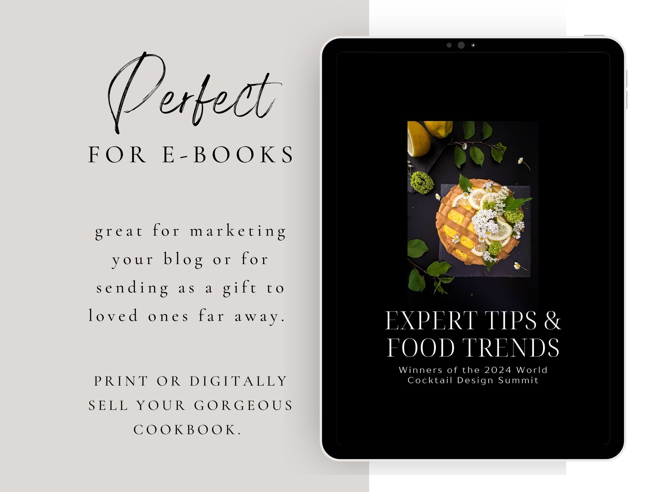Contemporary Cookbook Template | Dark Food Photography | Modern ...