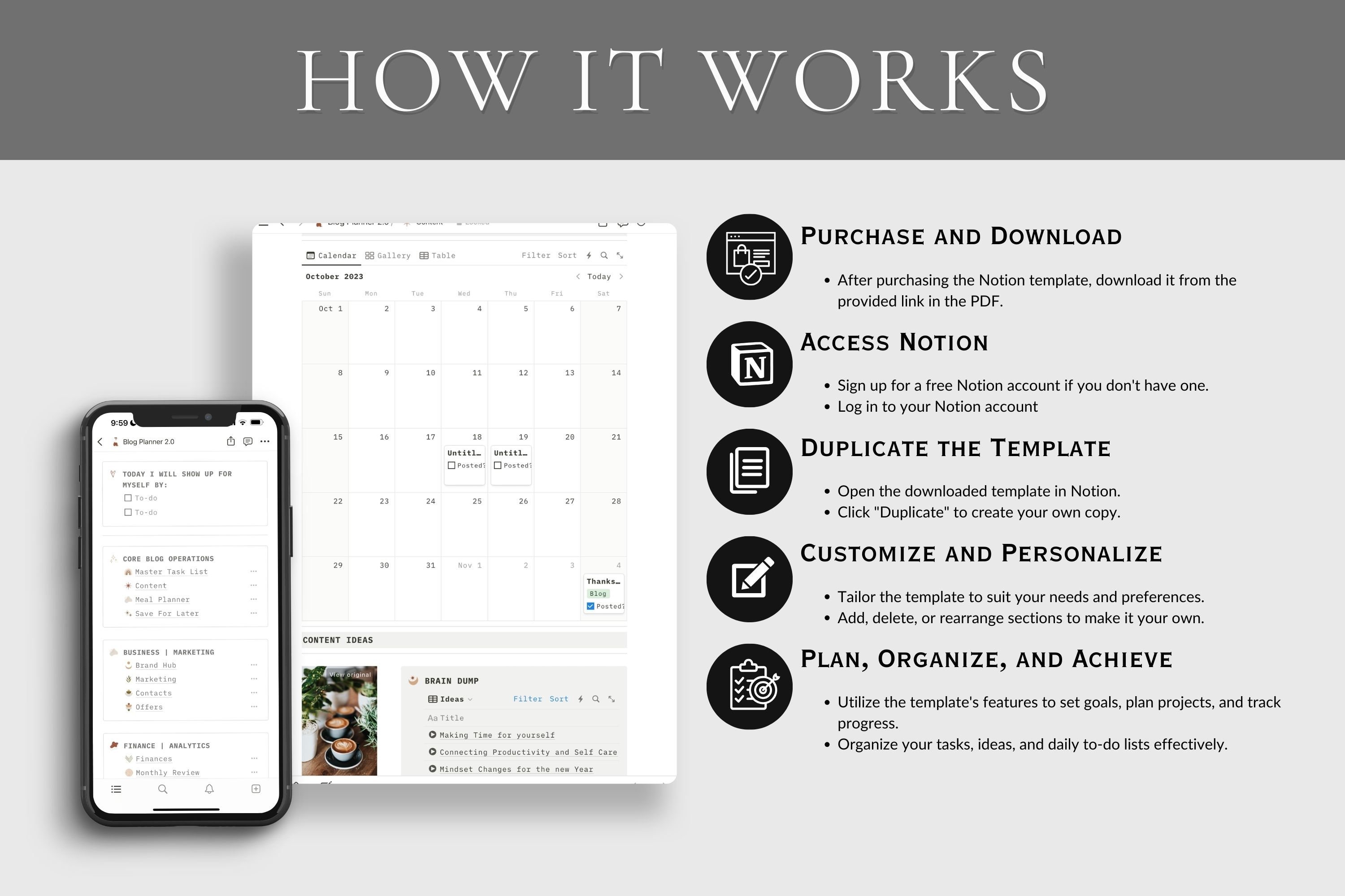 Blogger Notion Dashboard Notion Template Aesthetic Content Creation Notion Template Notion
