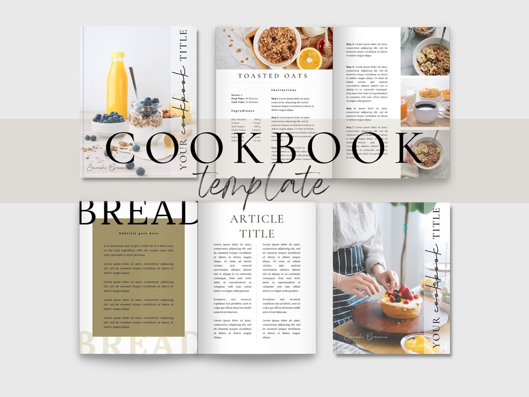 Olive Cookbook Template | Food Blogger Template | Unique Gift Idea ...