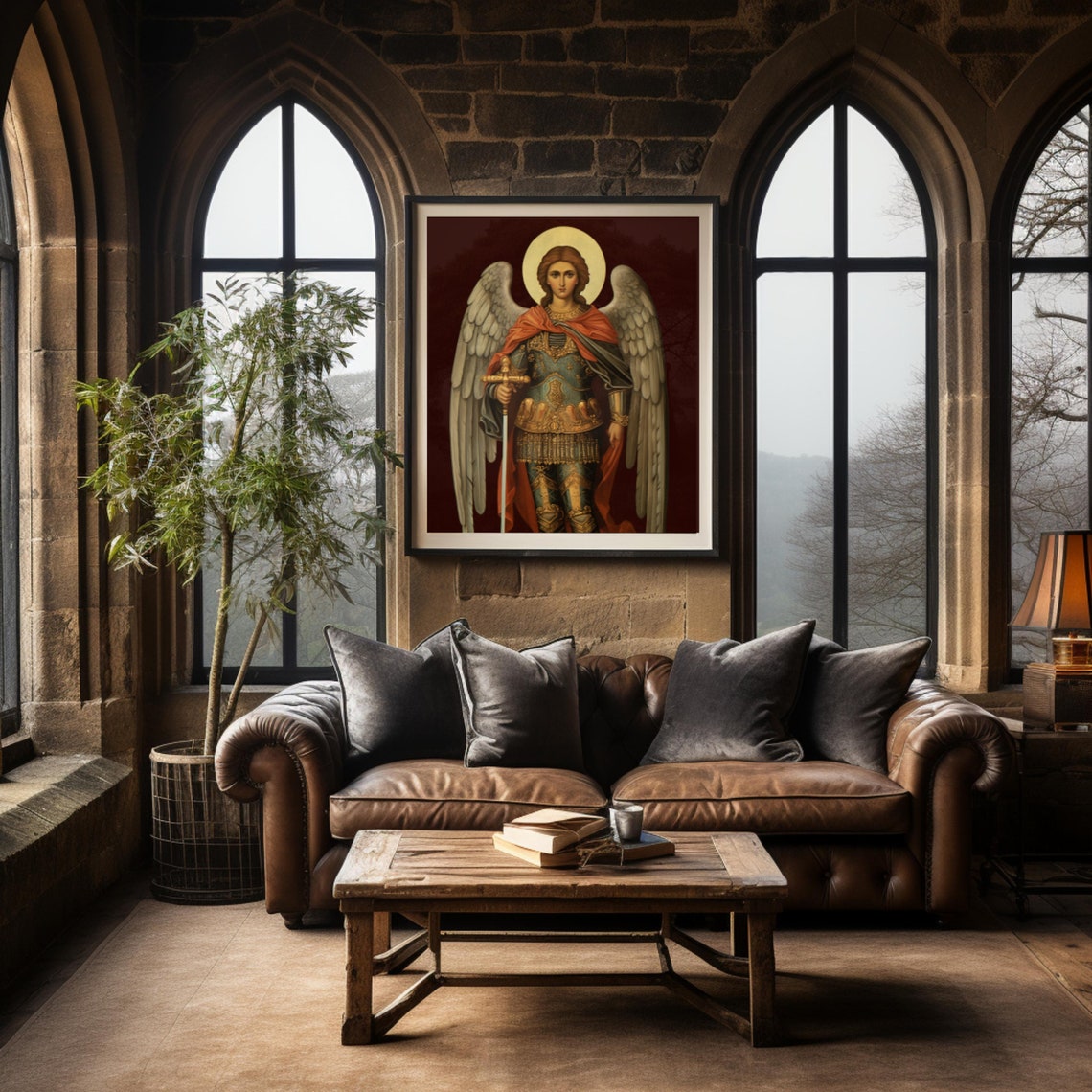 Antique Archangel Painting, Catholic Art Print, Traditional Catholic ...