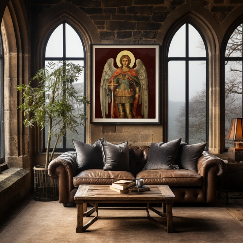 Antique Archangel Painting, Catholic Art Print, Traditional Catholic ...