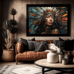 American Indian Art, Native American Poster/native American Wall Art ...