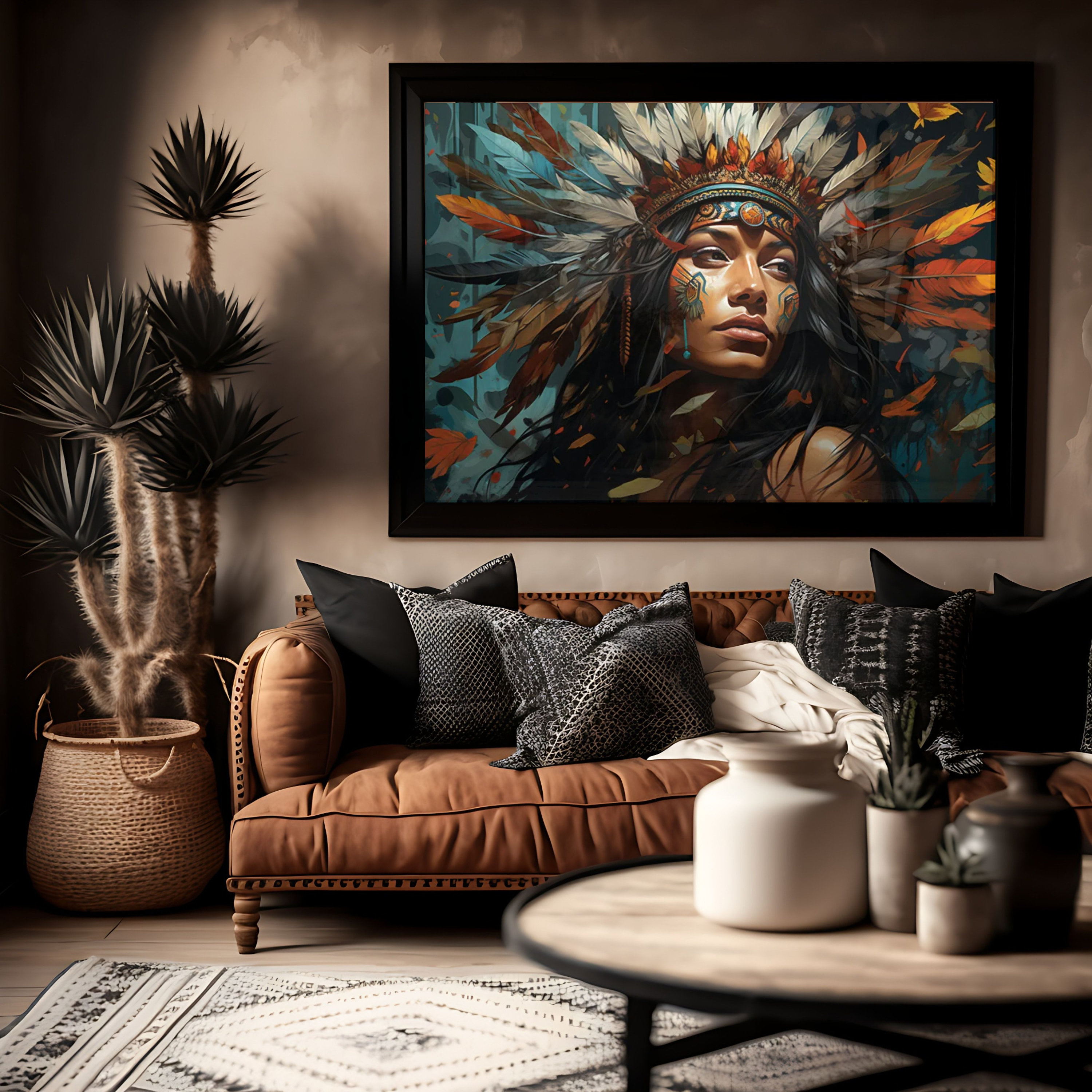 American Indian Art, Native American Poster/native American Wall Art ...