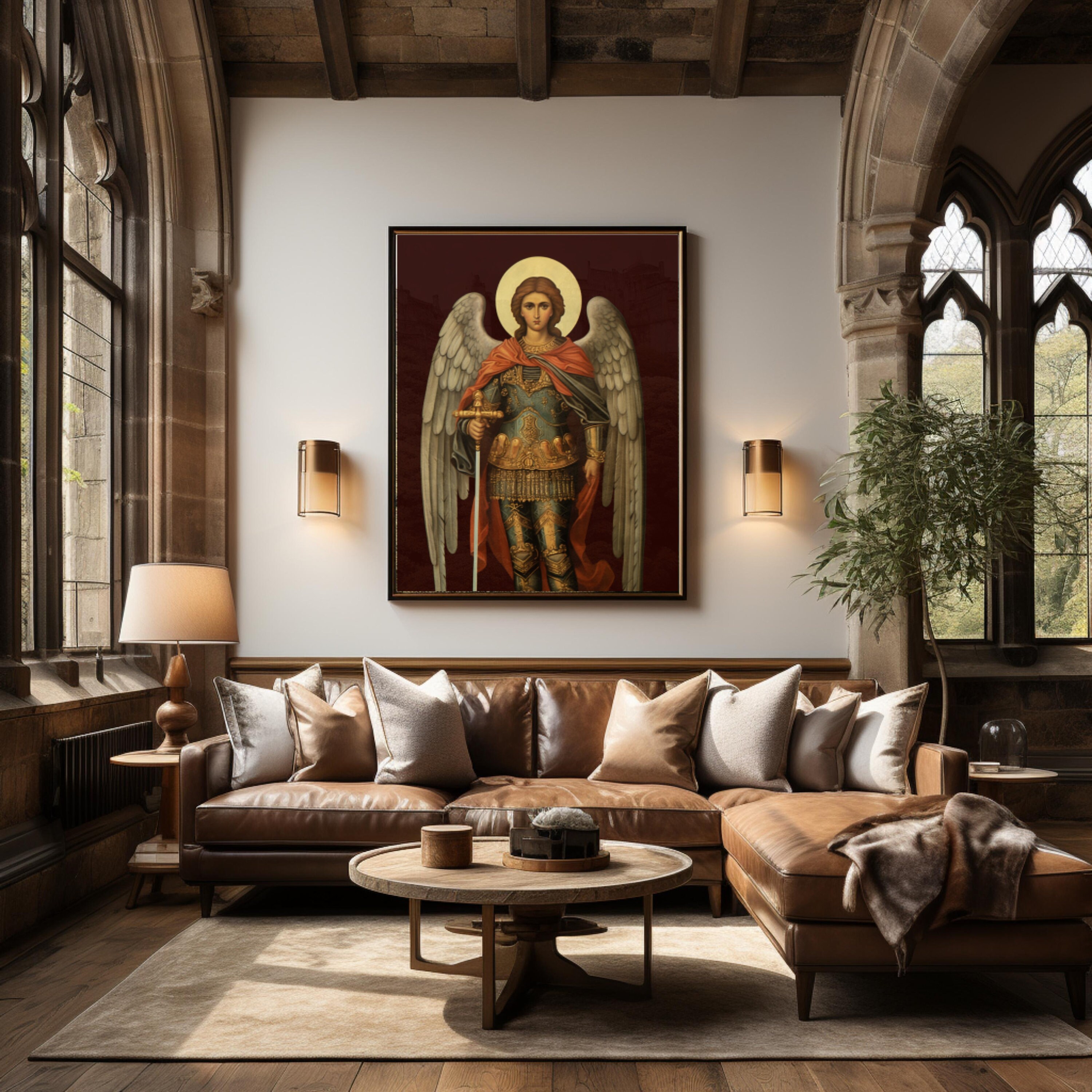 Antique Archangel Painting, Catholic Art Print, Traditional Catholic ...