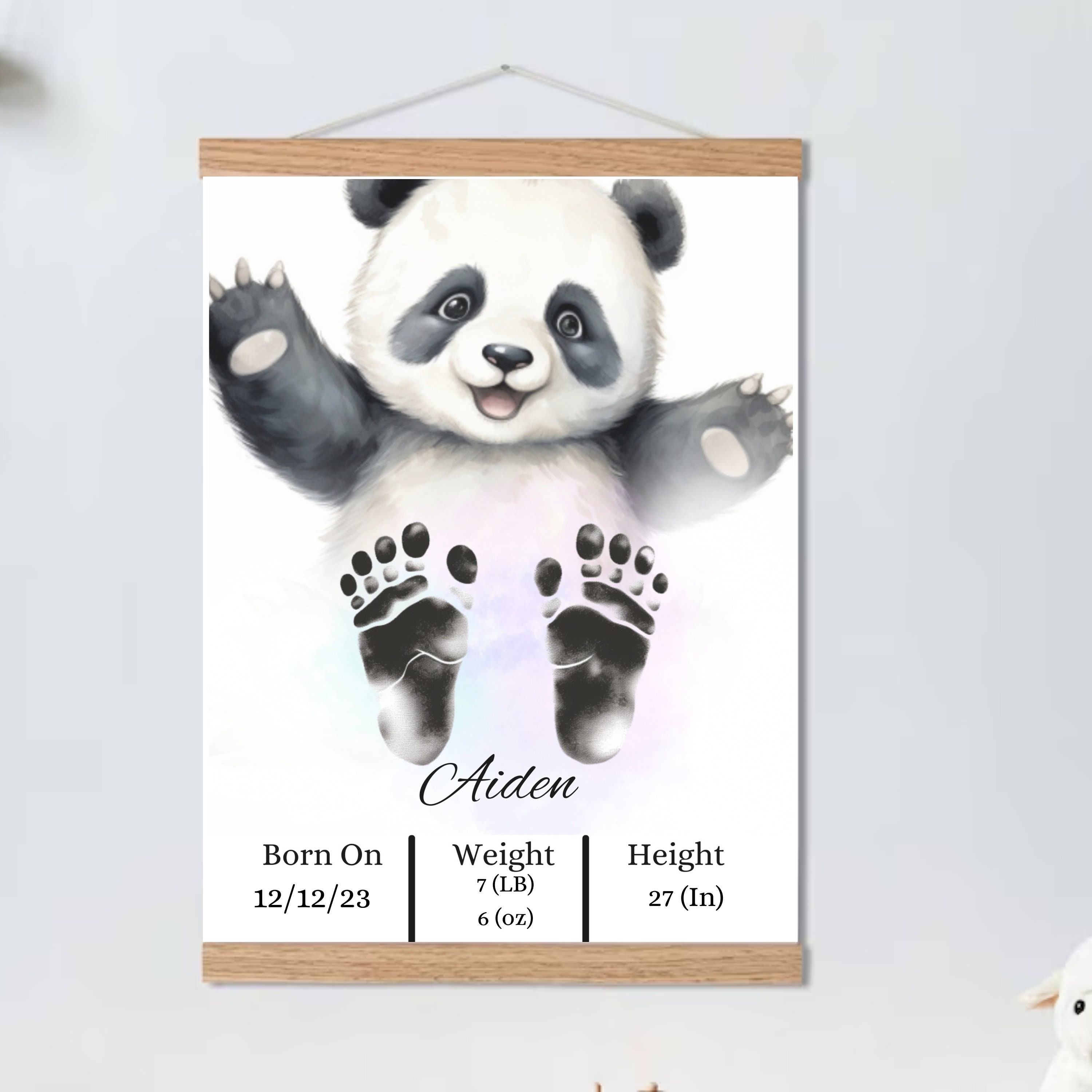 Personalized Baby Gift, Footprint Set, Diy Kit Nursery Animals ...