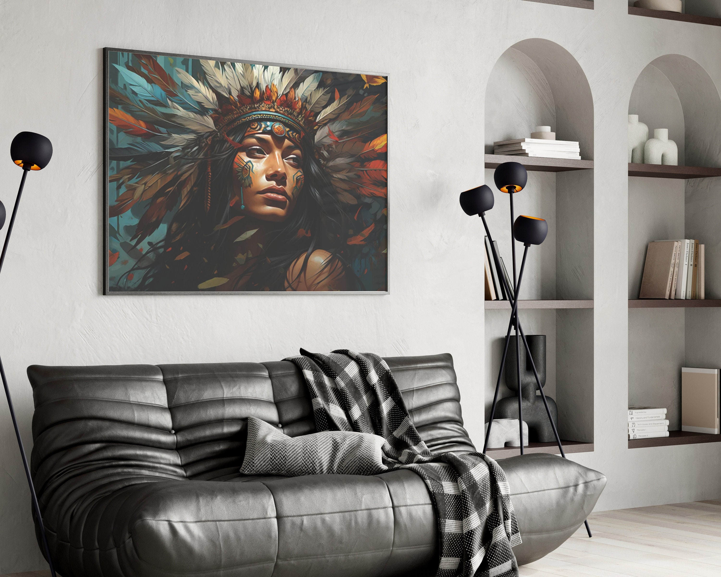 American Indian Art, Native American Poster/native American Wall Art ...