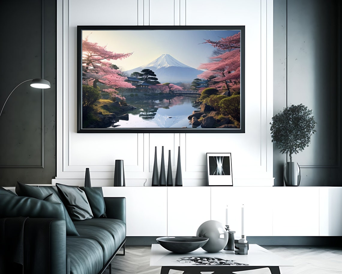 Mount Fuji Koichi Okada Mount Fuji & Lake Kawaguchi Japan - Etsy