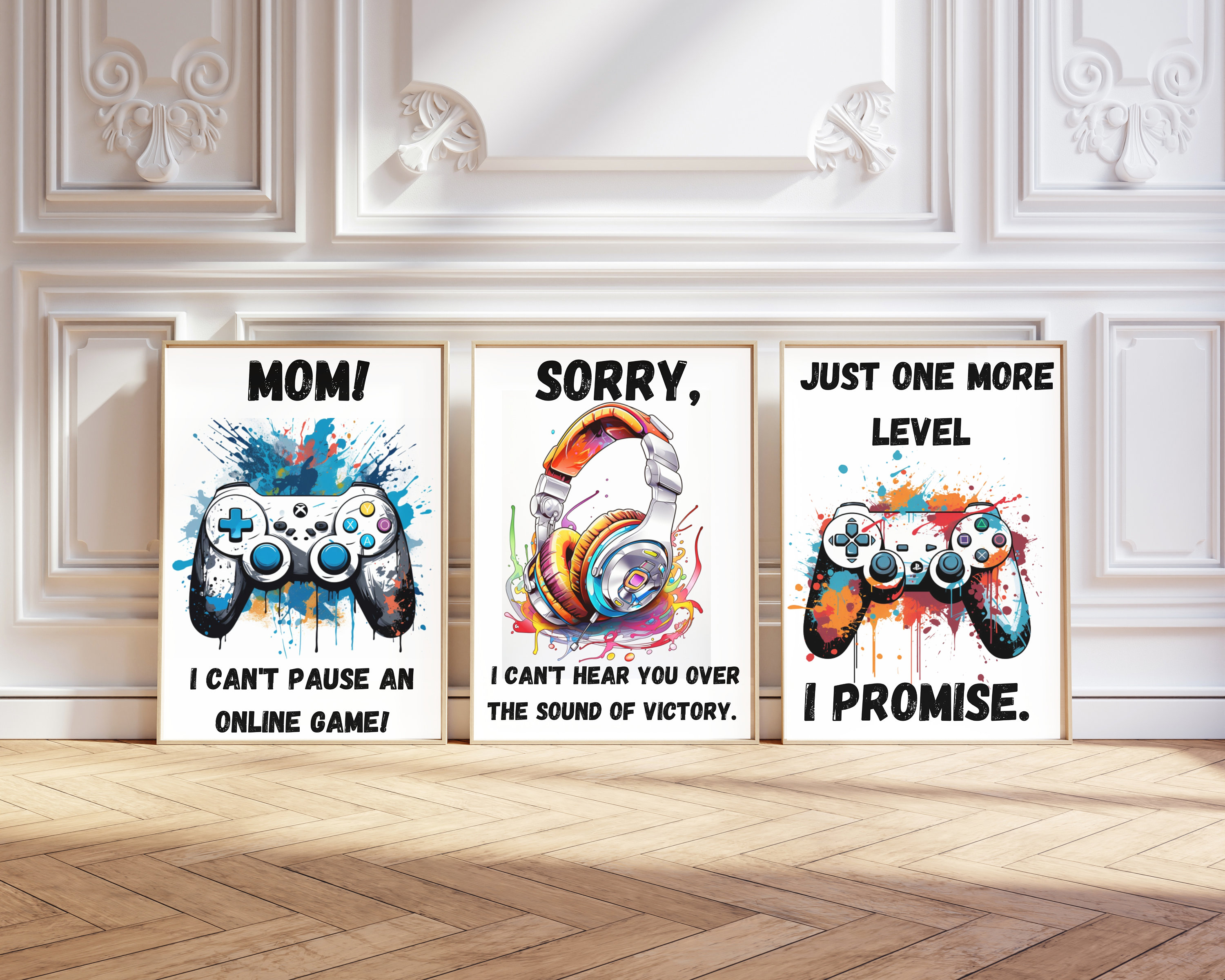 Gaming Print, Gaming Poster Set, Gaming Wall Art, Gaming Room Decor ...