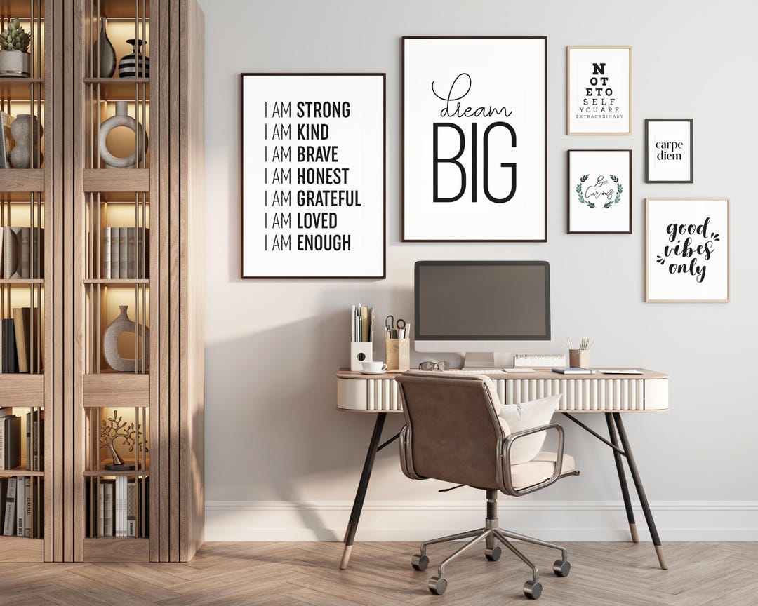 Motivation Bundle Set of 10, Motivational Wall Art, Work Office Decor ...