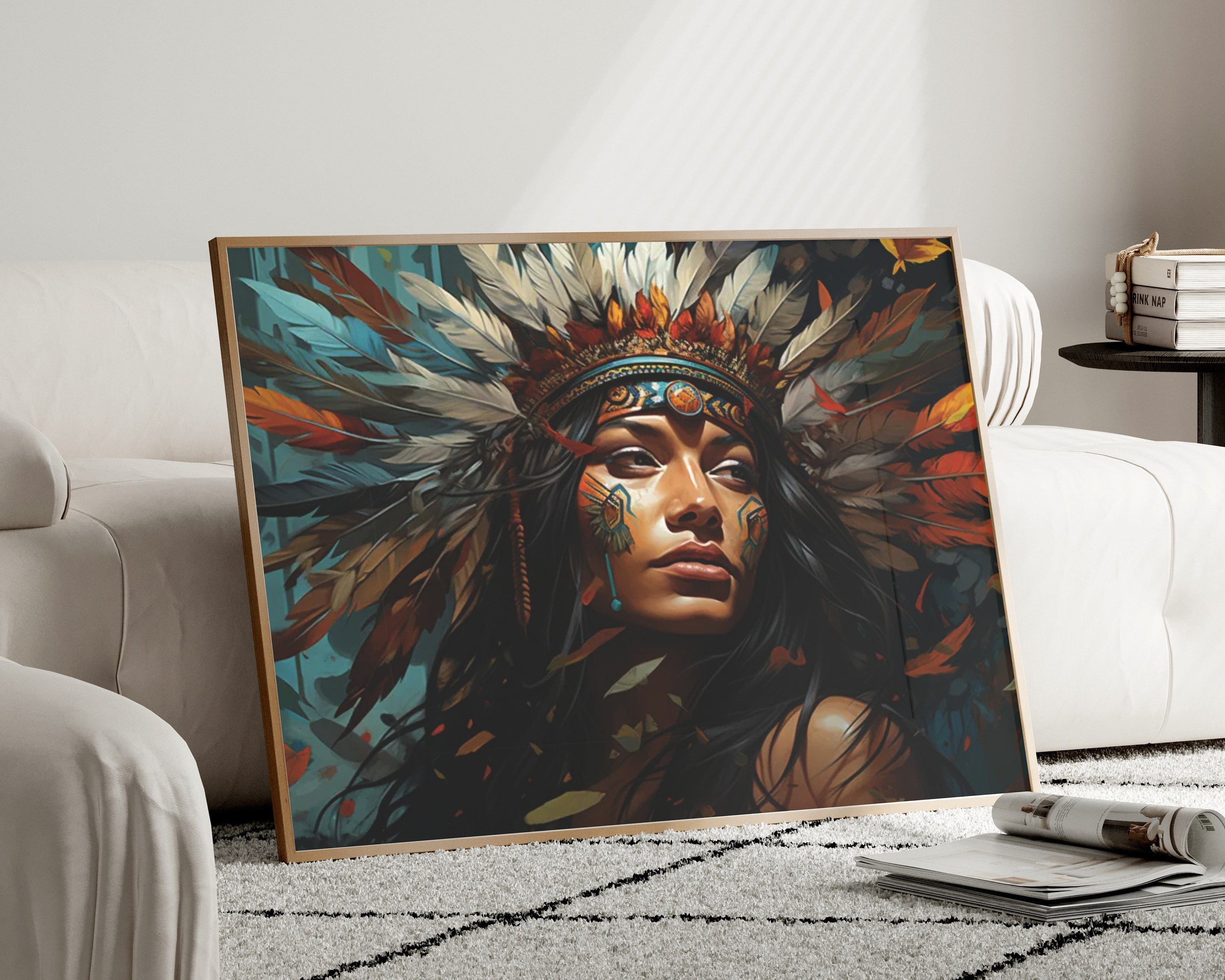 American Indian Art, Native American Poster/native American Wall Art ...