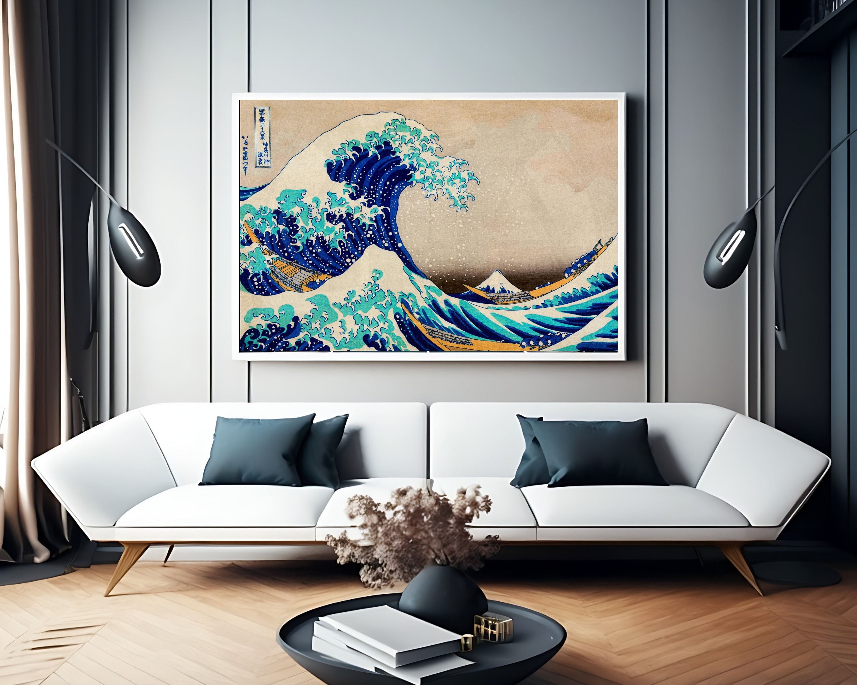 The Great Wave off Kanagawa Hokusai Print/japanese Art Poster, Ukiyoe ...
