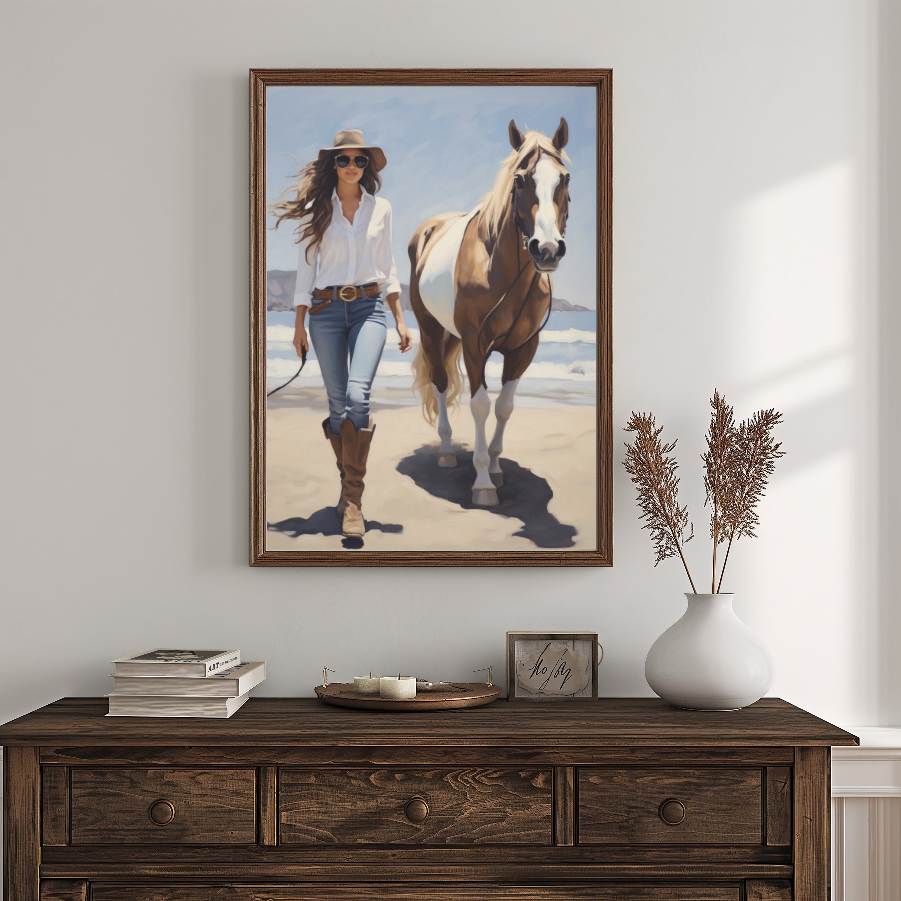 Cowgirl Boot Print, Girly Apartment Decor, Coastal Cowgirl Decor ...