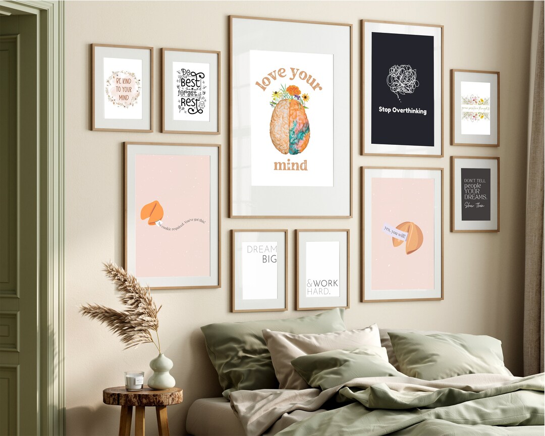 Motivational Quotes, Bundle Set of 11, Therapy Office Decor, Mental ...