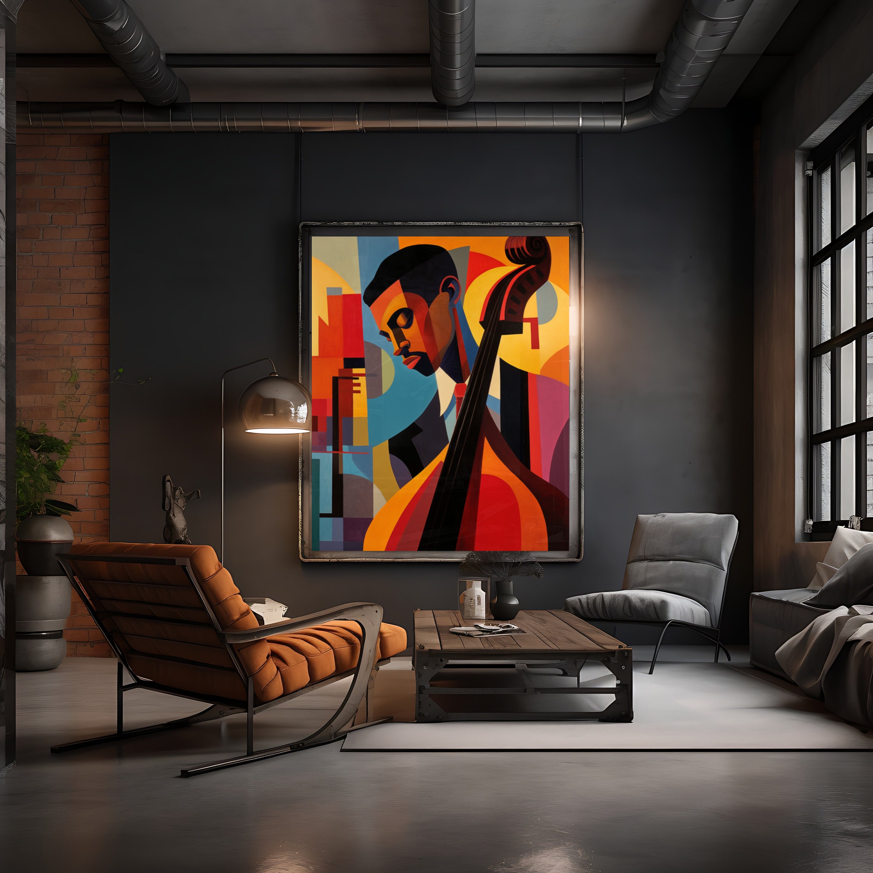 Music Wall Art, Jazz Wall Art, African American Art, Abstract Music Art ...