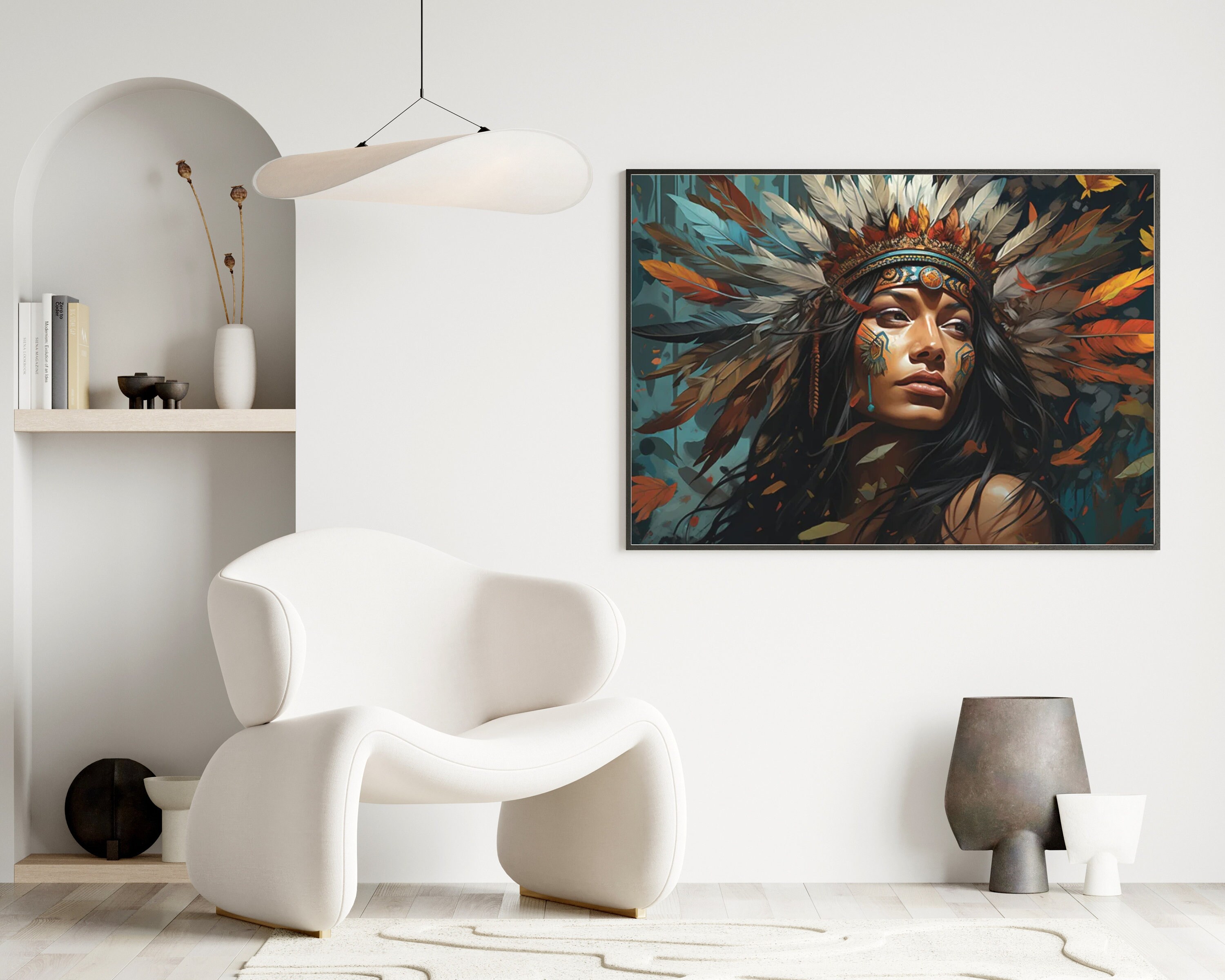 American Indian Art, Native American Poster/native American Wall Art ...