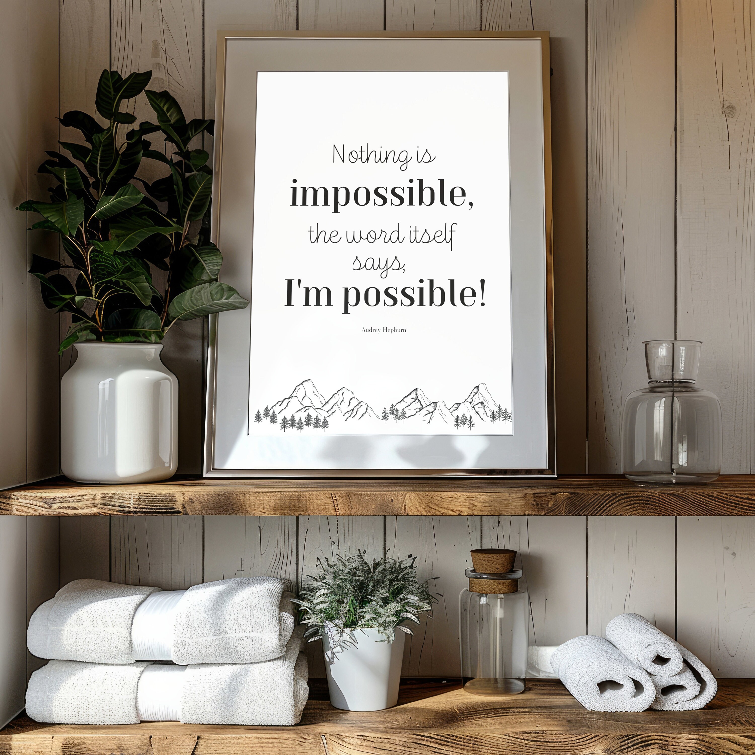 Im Possible, Motivational Wall Art, Inspirational Wall Art, Home Decor ...