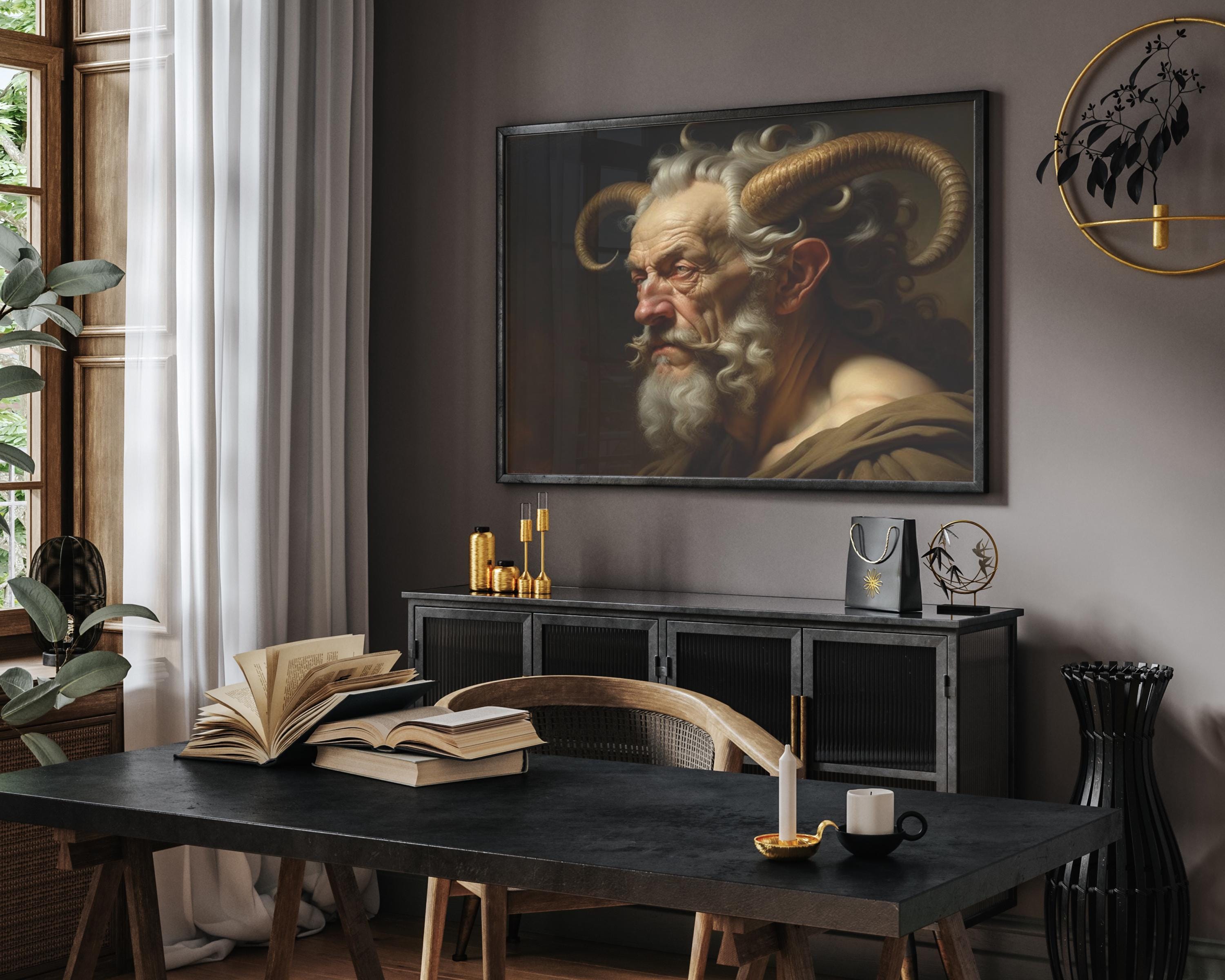 Lucifer Portrait, Dark Academia Print, Moody Victorian Wall Decor ...