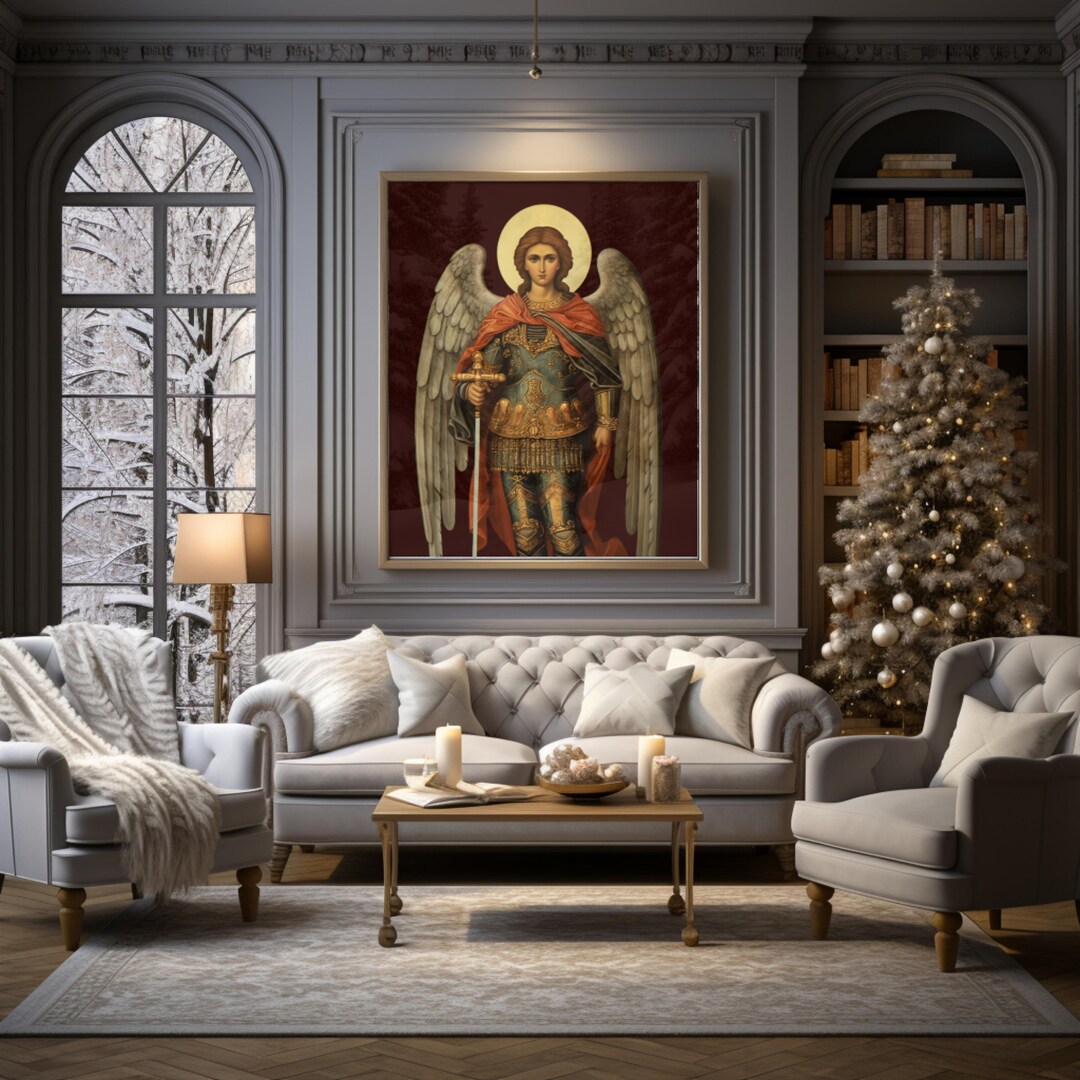 Antique Archangel Painting, Catholic Art Print, Traditional Catholic ...