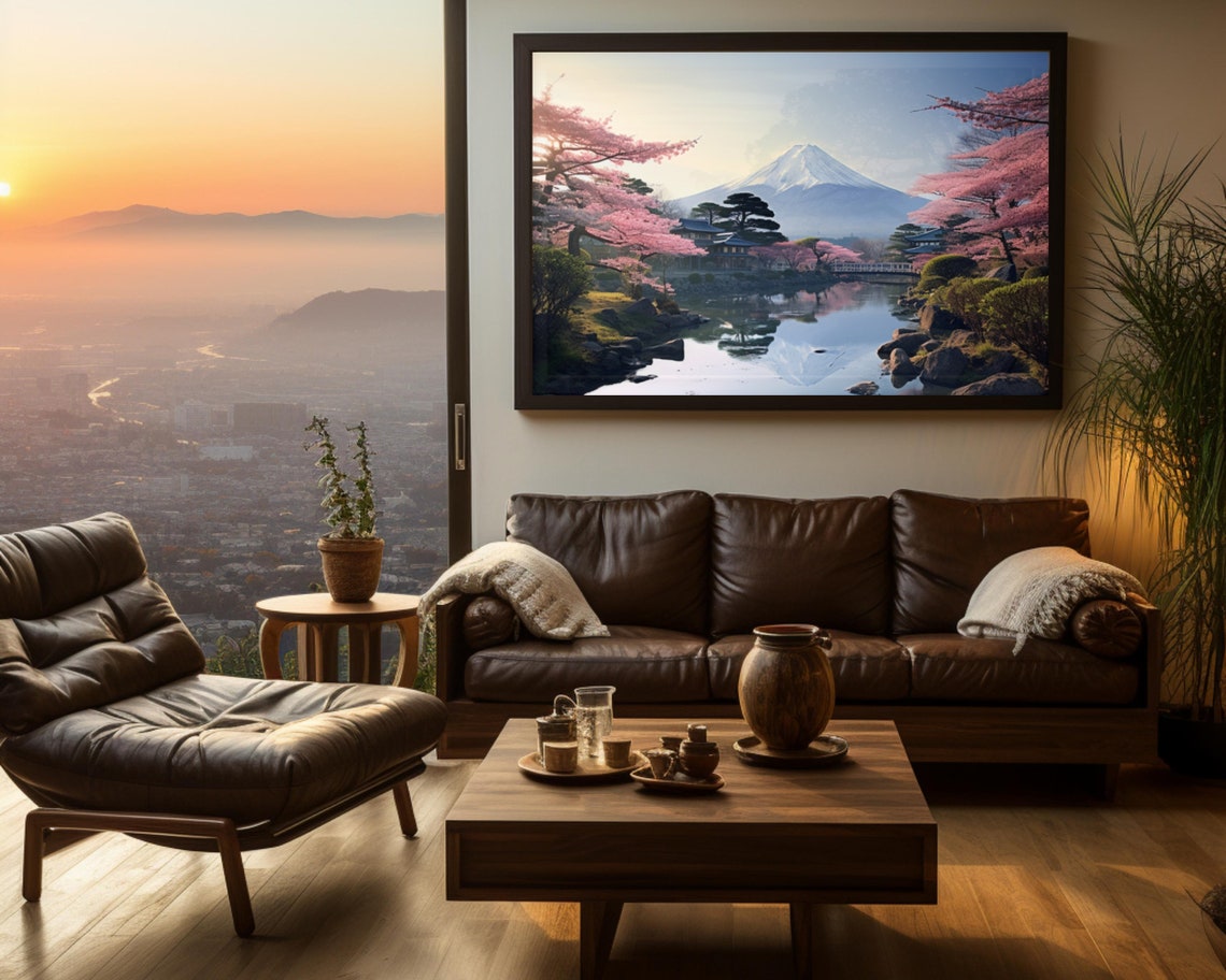 Mount Fuji Koichi Okada Mount Fuji & Lake Kawaguchi Japan - Etsy