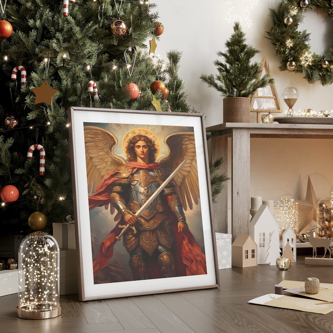 Antique Archangel Painting, Catholic Art Print, Traditional Catholic ...