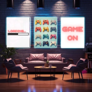 Gaming Print, Gaming Room Decor, Gaming Poster Set of 3, Video Game ...