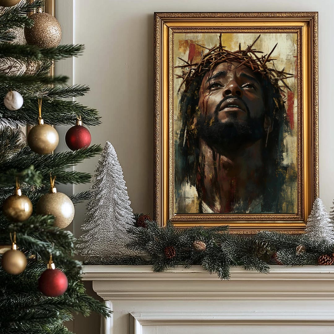 Portrait of Jesus, Black Art, African American Art, Jesus Painting ...