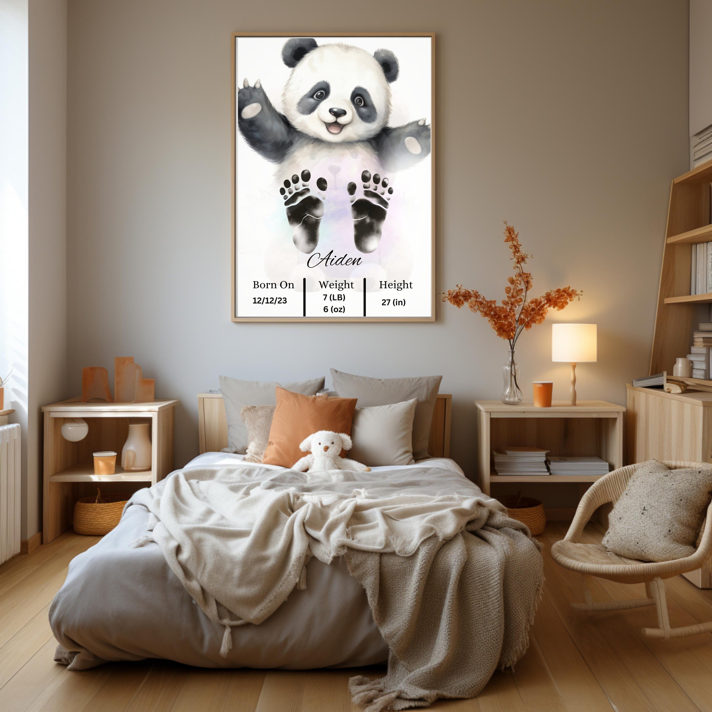 Personalized Baby Gift, Footprint Set, Diy Kit Nursery Animals ...
