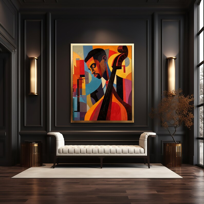 Music Wall Art, Jazz Wall Art, African American Art, Abstract Music Art ...
