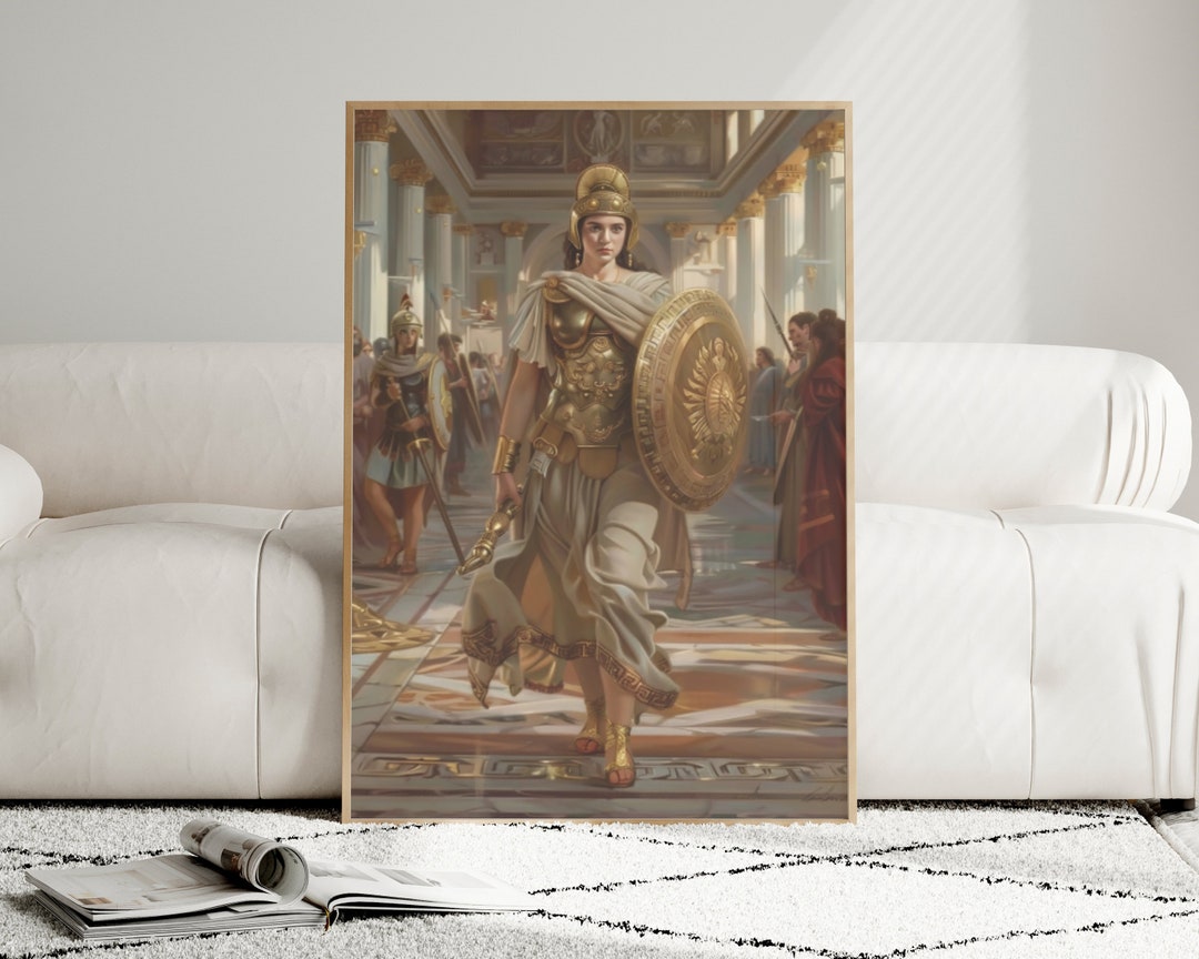 Athena Wall Art, Greek Mythology, Greek Mythology Decor, Ancient Greece ...