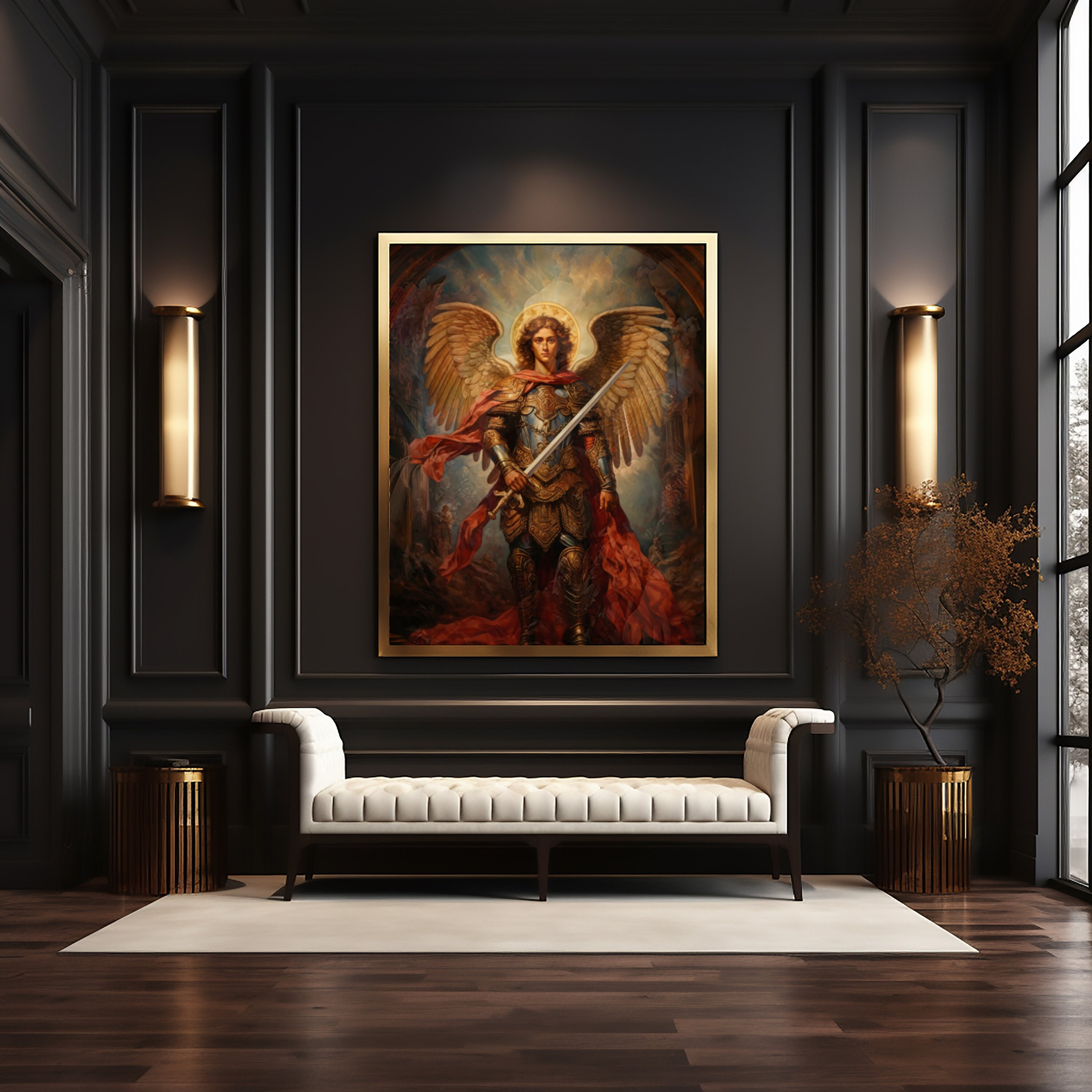 Antique Archangel Painting, Catholic Art Print, Traditional Catholic ...