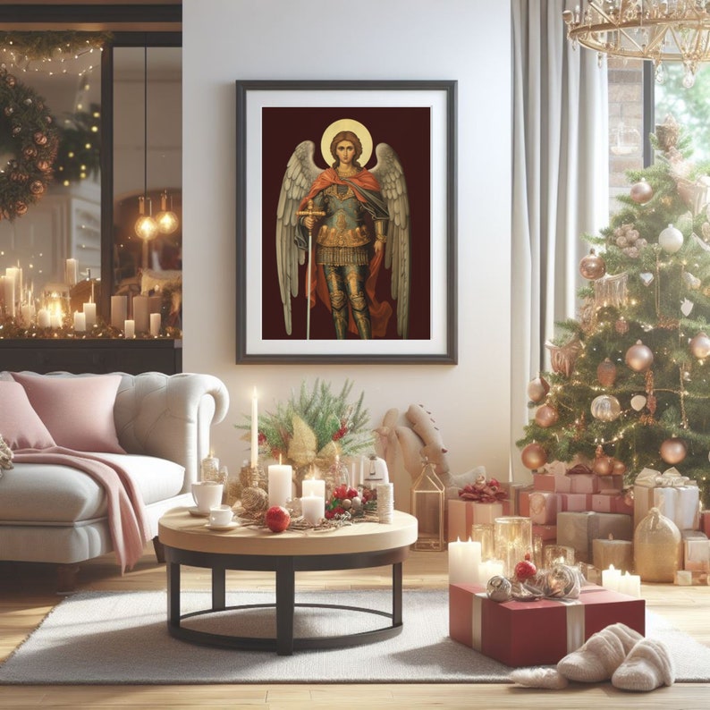 Antique Archangel Painting, Catholic Art Print, Traditional Catholic ...
