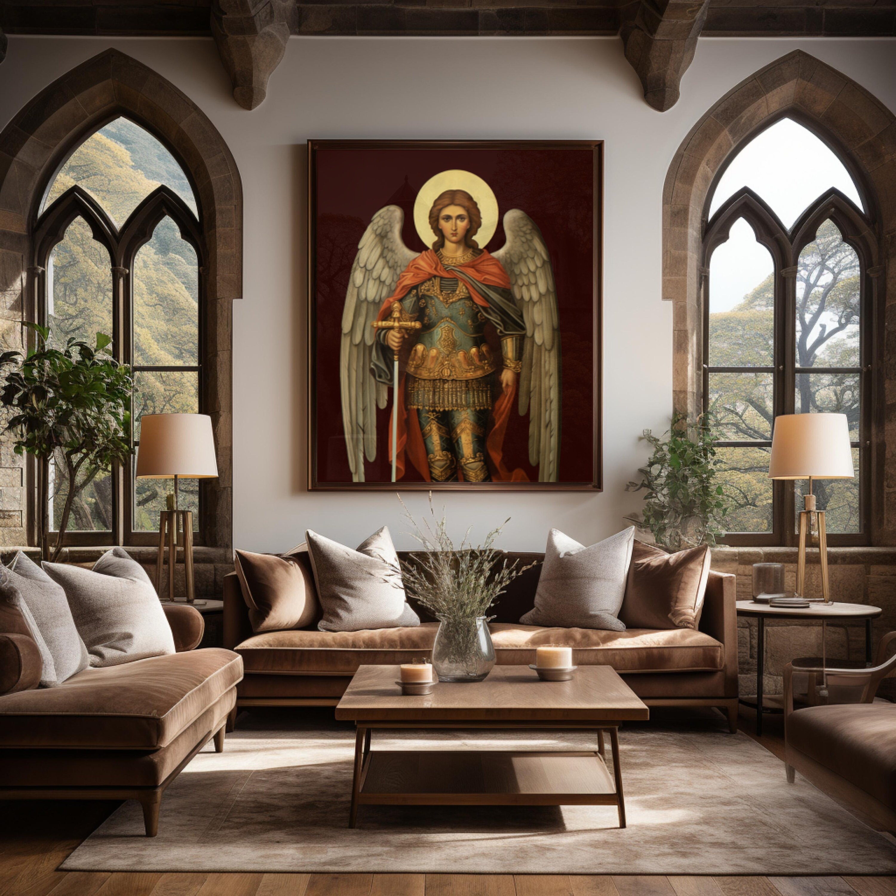 Antique Archangel Painting, Catholic Art Print, Traditional Catholic ...