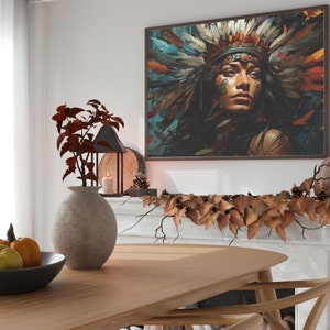 American Indian Art, Native American Poster/native American Wall Art ...