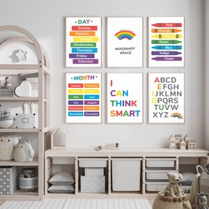 Educational Posters, 12 Homeschool Prints, Montessori Classroom Decor ...