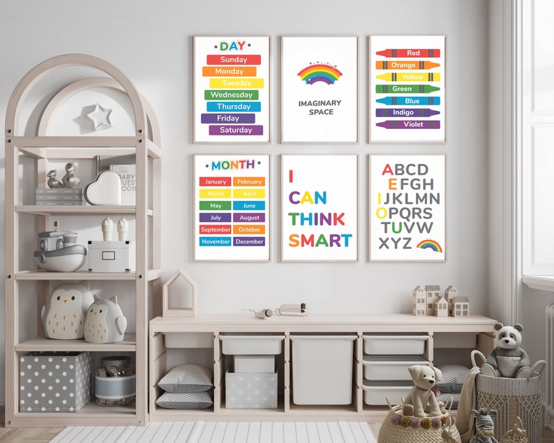 Educational Posters, 12 Homeschool Prints, Montessori Classroom Decor ...
