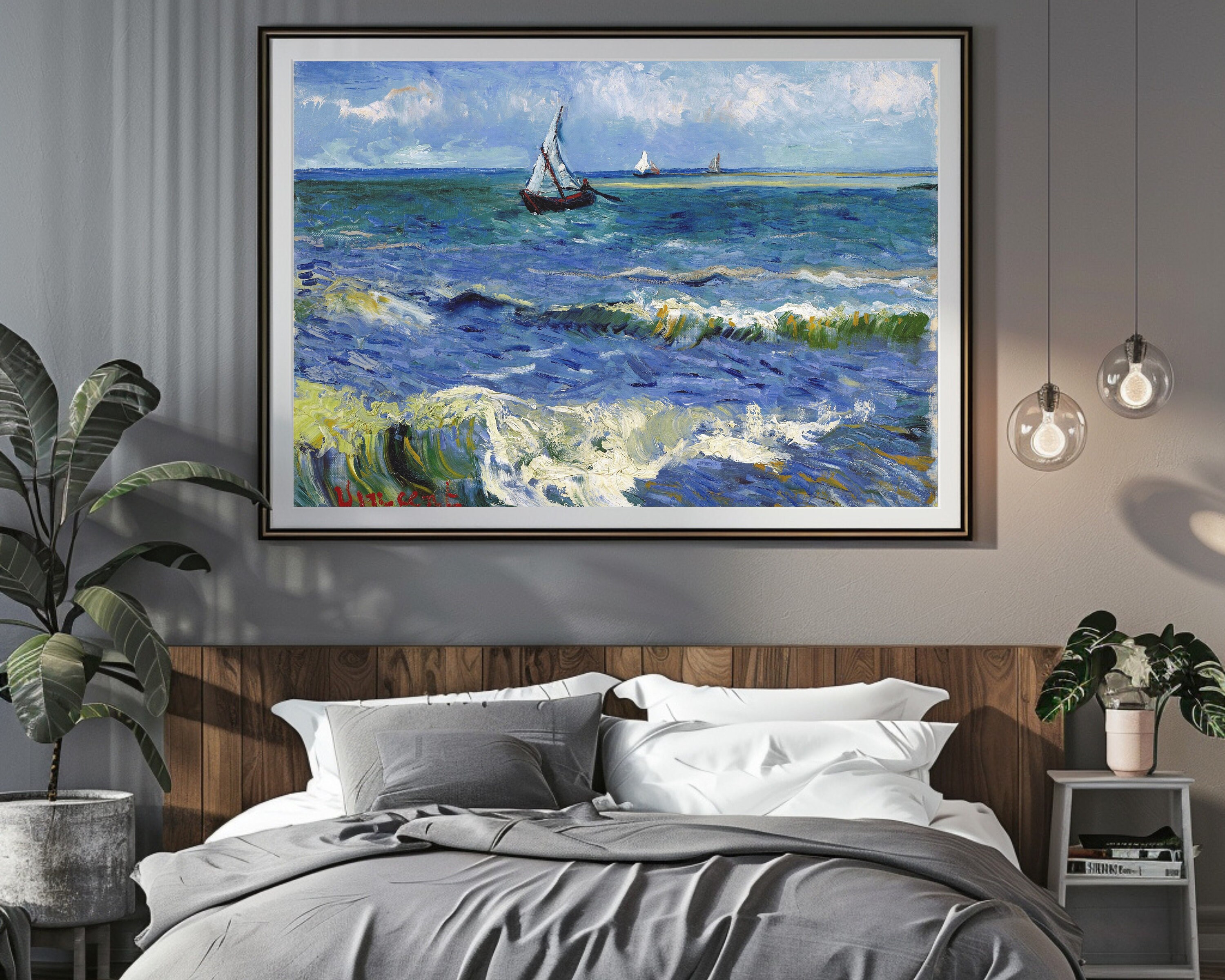 Vincent Van Gogh, Fishing Boats at Saintes Maries De La Mer, Seascape ...
