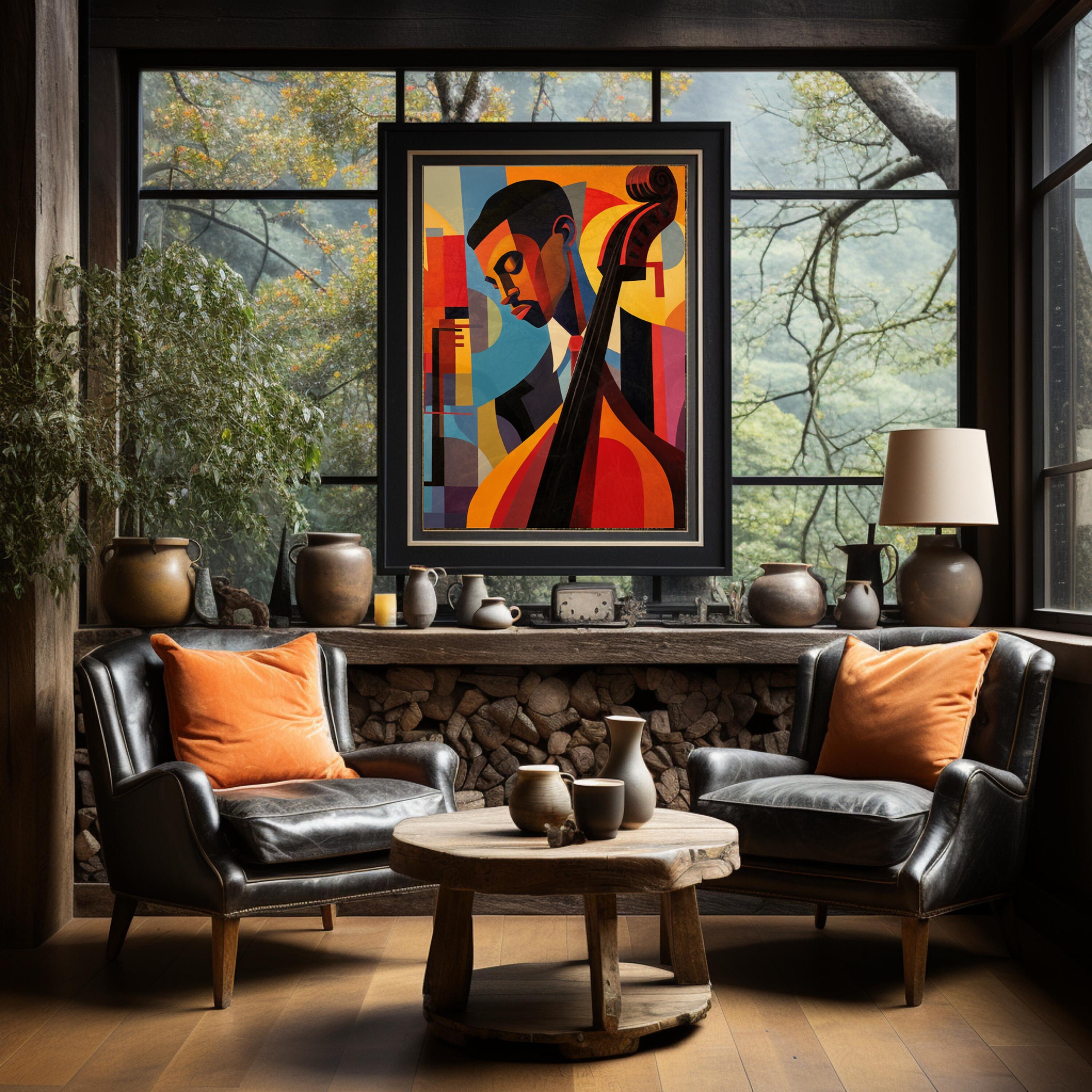 Music Wall Art, Jazz Wall Art, African American Art, Abstract Music Art ...