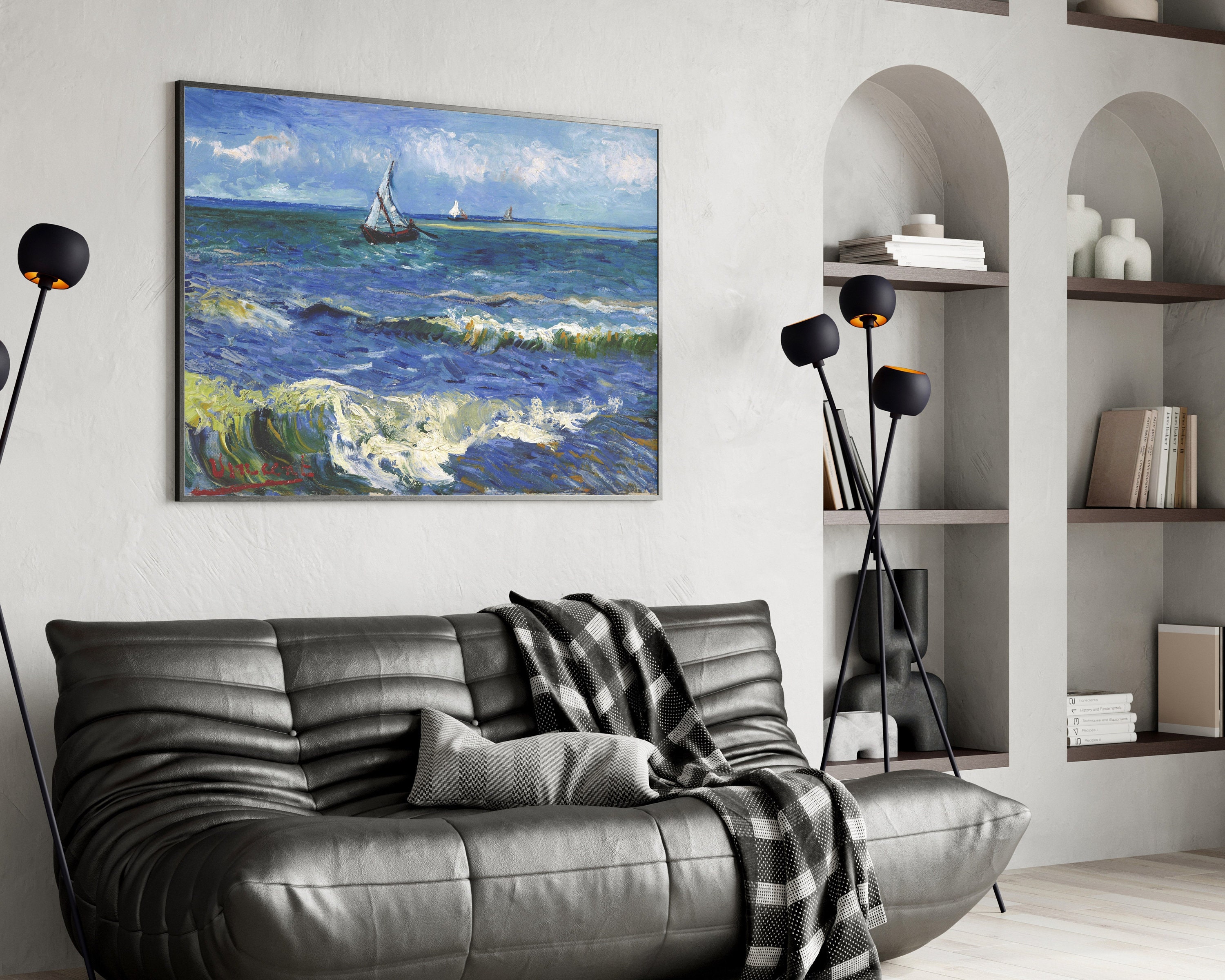 Vincent Van Gogh, Fishing Boats at Saintes Maries De La Mer, Seascape ...