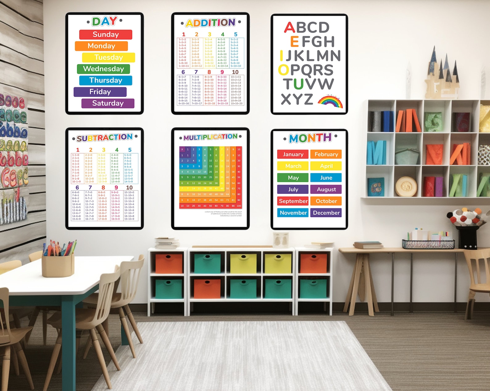 Educational Posters, 12 Homeschool Prints, Montessori Classroom Decor ...
